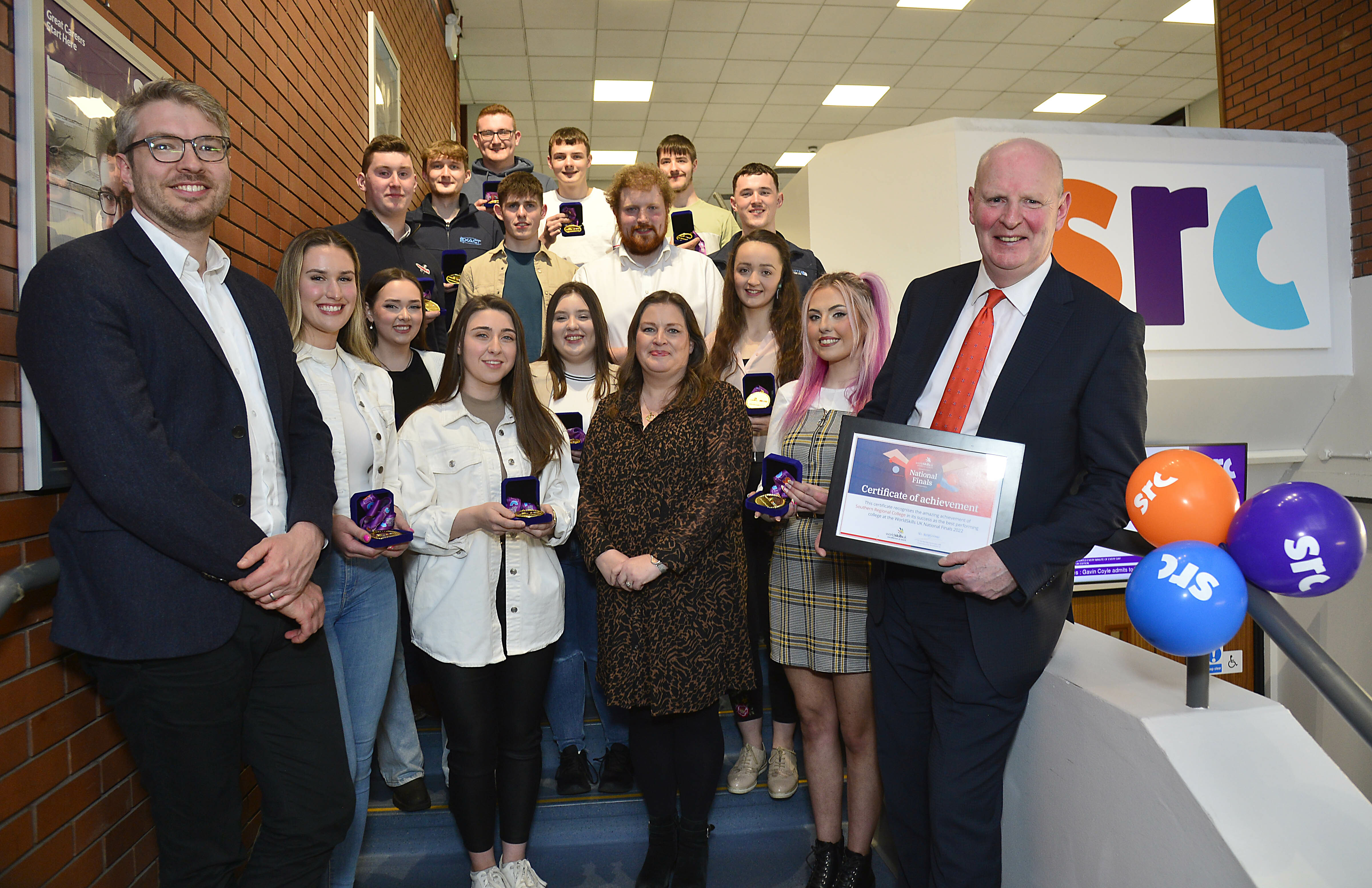 WorldSkills UK Chief and DfE celebrate SRC success | Southern Regional College